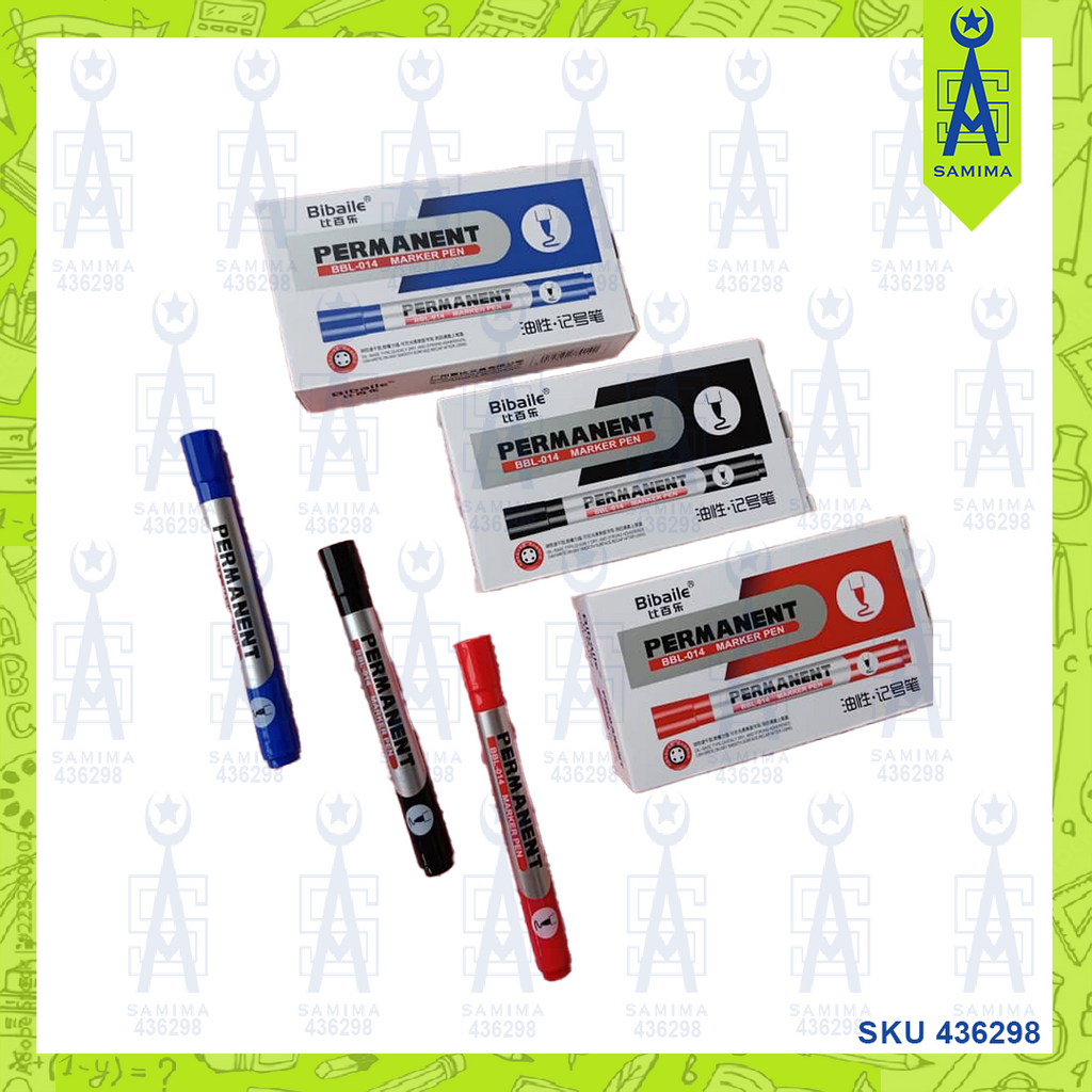 BIBAILE BBL-014-4 PERMANENT MARKER ASST 4'S/CARD – Samima