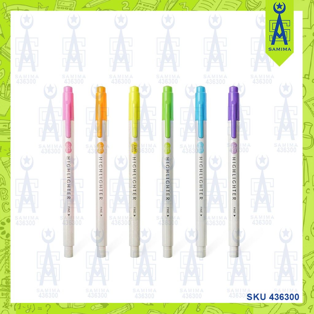 CHOSCH CS-8120 HIGHLIGHTER ASST COLOURS 6'S – Samima