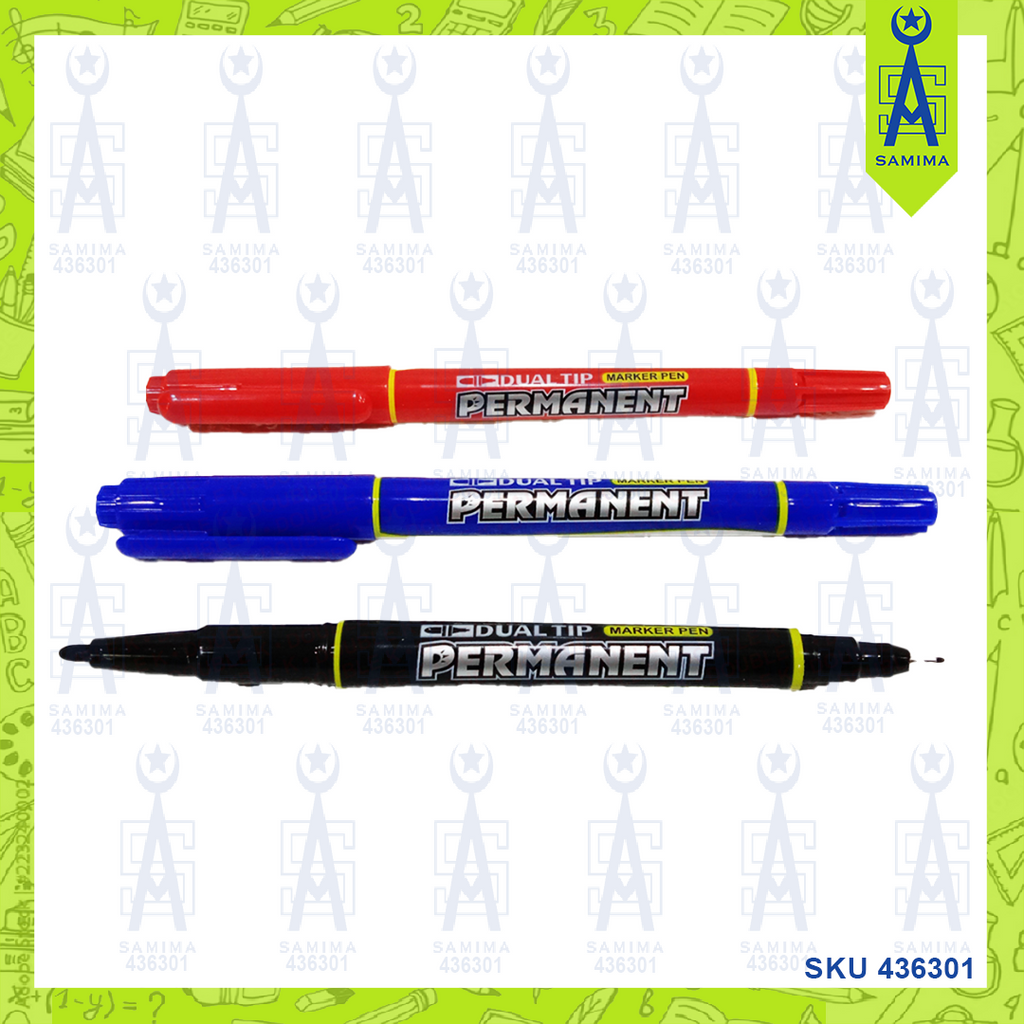 BIBAILE BBL-022-6 DUAL TIP PERMANENT MARKER 6'S – Samima