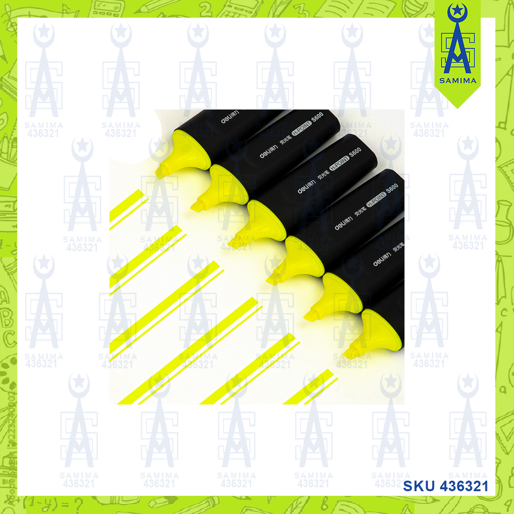 DELI S600 H-POINT HIGHLIGHTER YELLOW – Samima