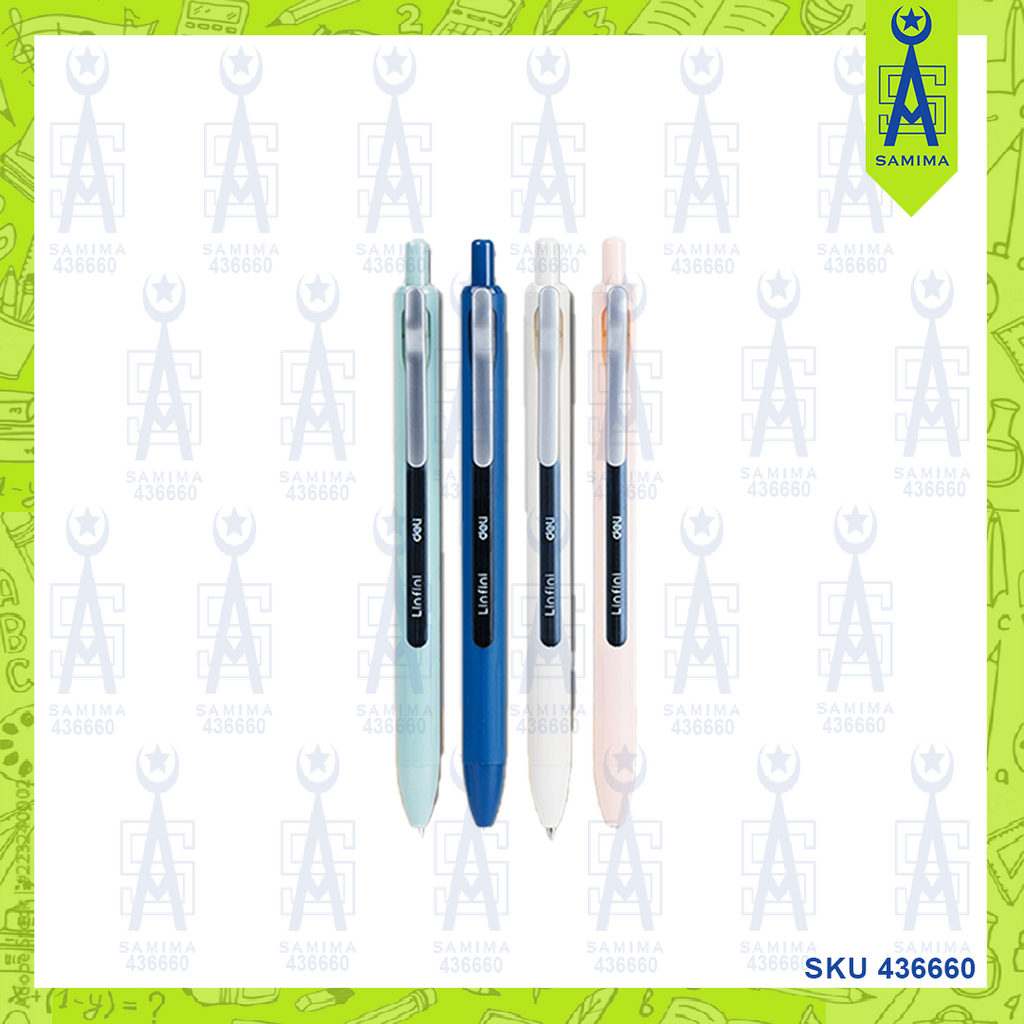 DELI G86-BL LINFINI GEL PEN BLUE 0.5MM – Samima