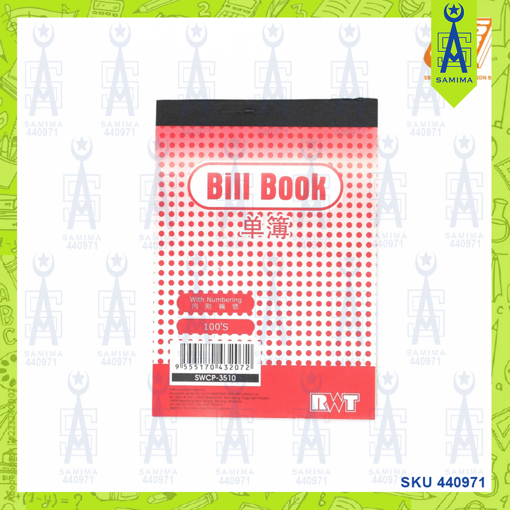 CP RWT 5052 BILL BOOK TOP 1 PLY – Samima