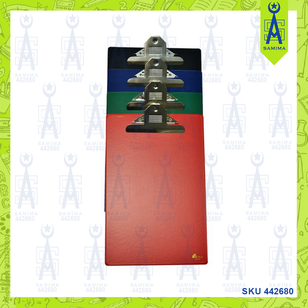 EMI JUMBO CLIP BOARD F4 MIX COLOUR 1496 1'S – Samima