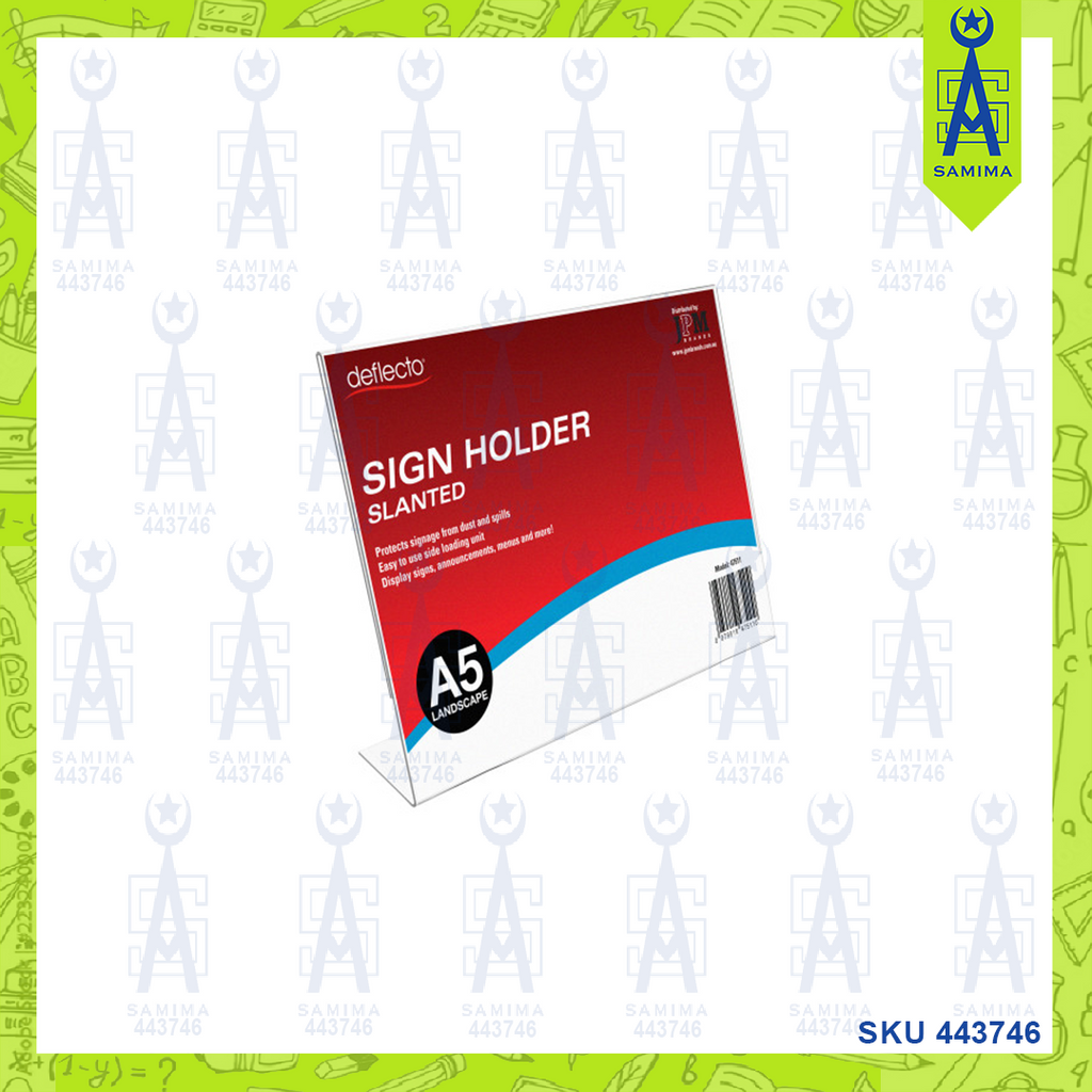 DEFLECTO 47511 L SHAPE SLANTED SIGN HOLDER A5 – Samima