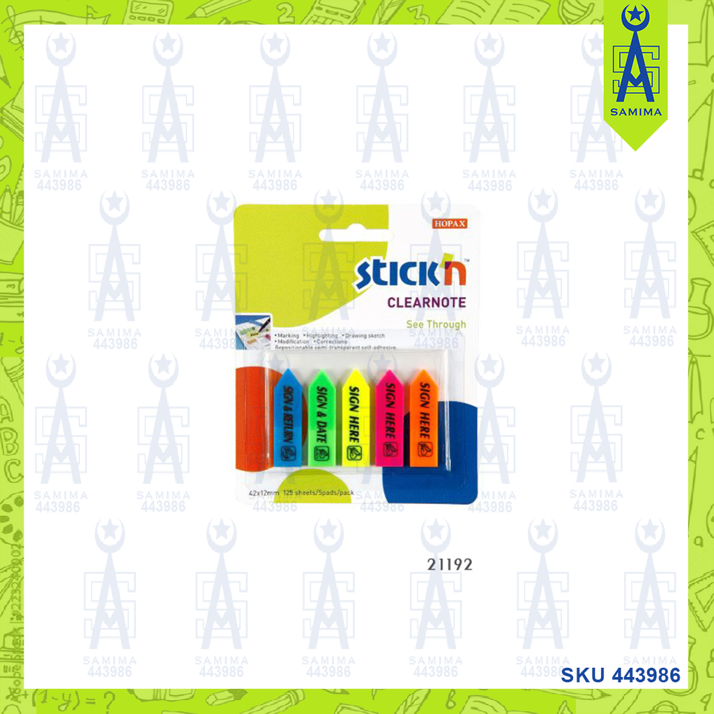 HOPAX STICK'N CLEARNOTE 42X12MM – Samima