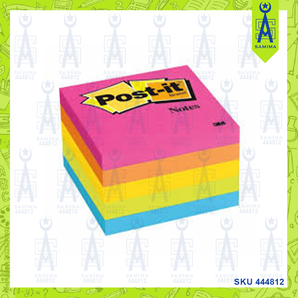 3M POST IT STICK ON NOTES NEON 654-5PK – Samima