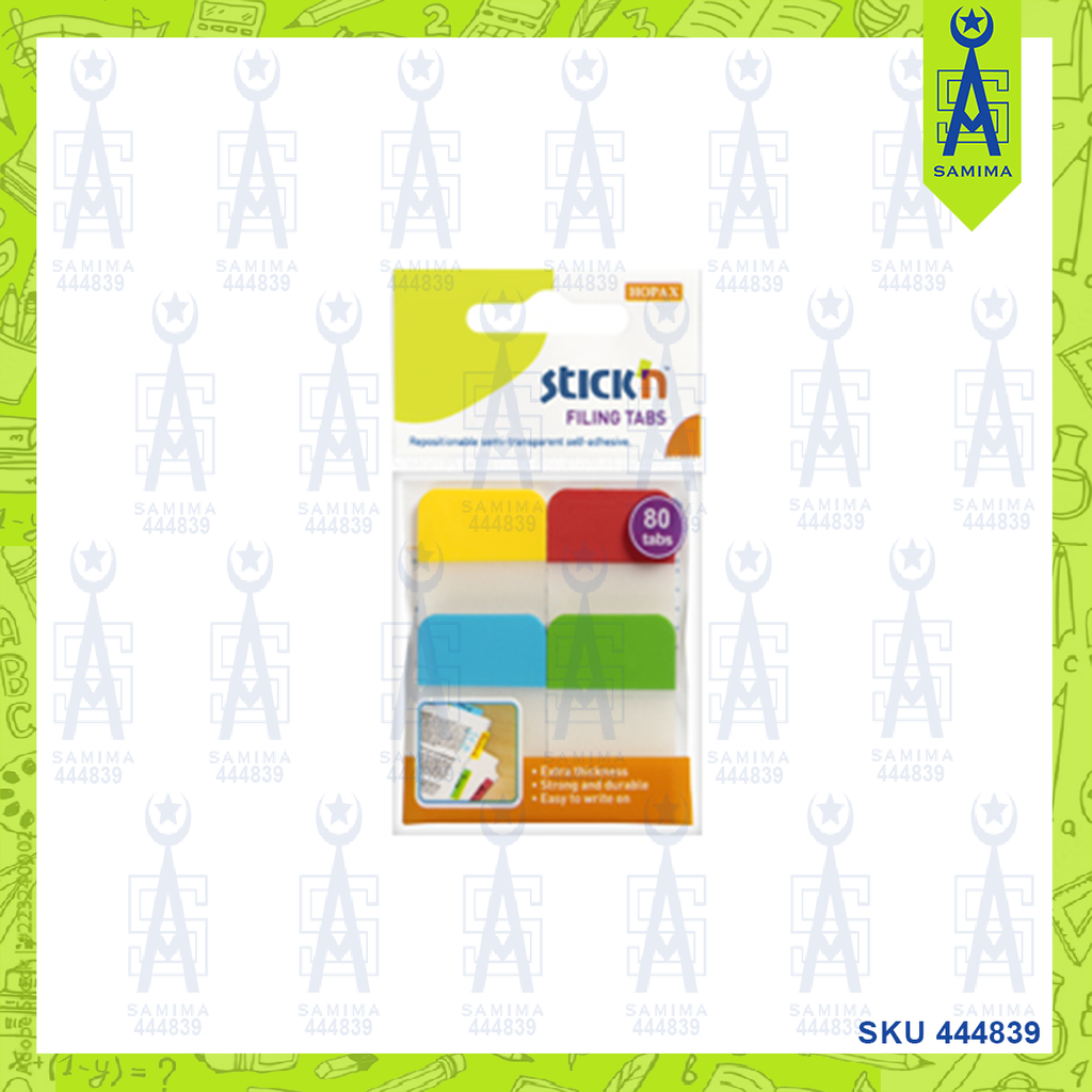 HOPAX FLIM INDEX 35*25MM FILING TABS 4 COL 21607 – Samima