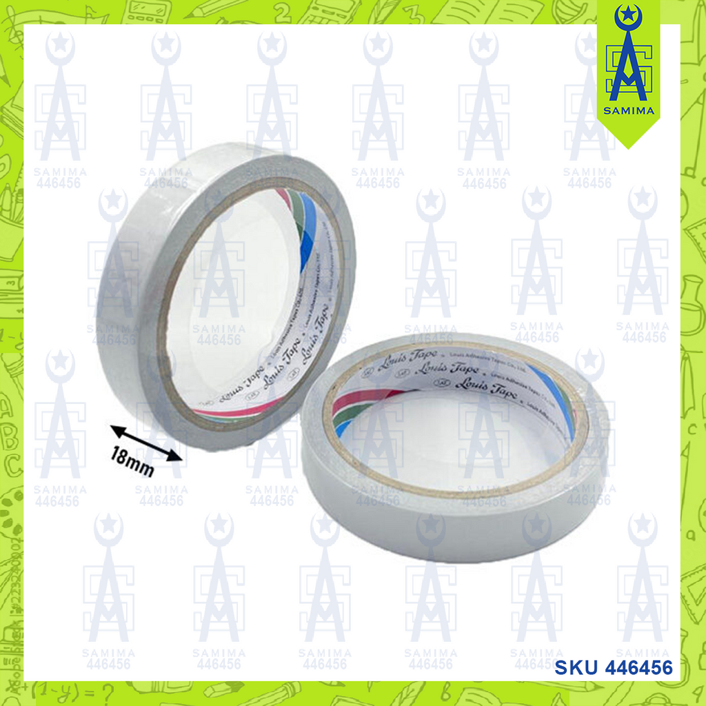 LOUIS DOUBLE SIDED TAPE 18MM X 9M – Samima