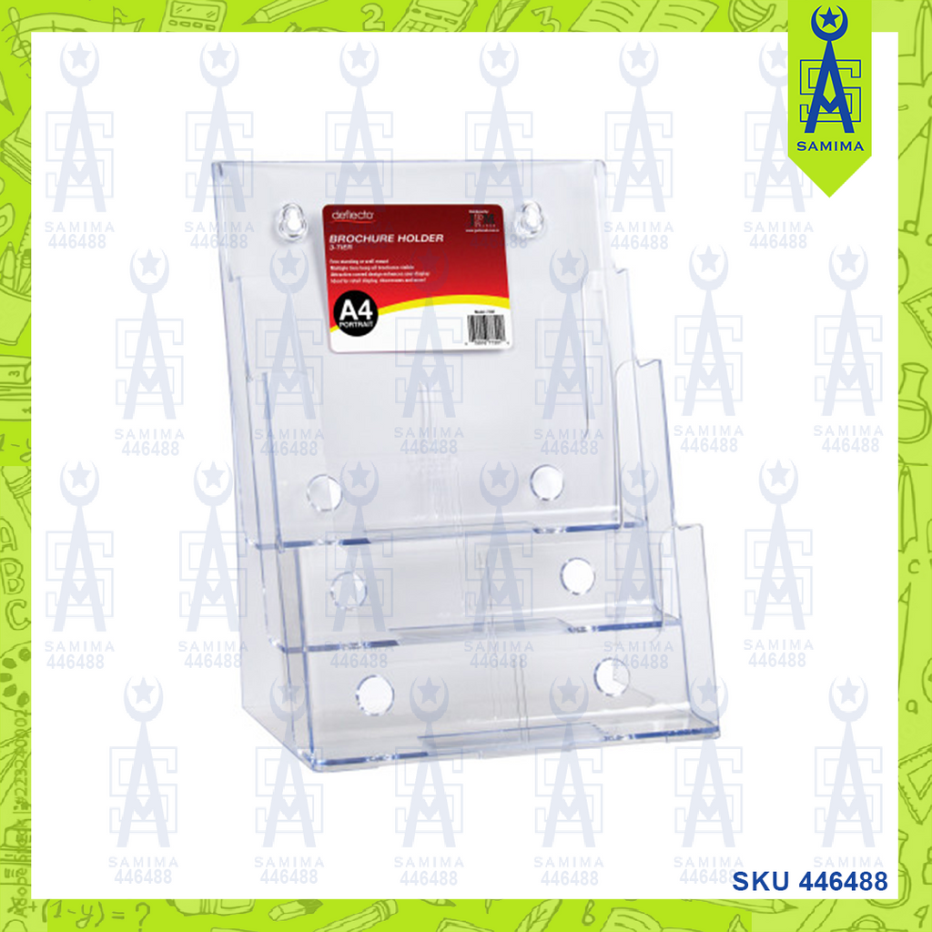 DEFLECTO 77301 3 COMPARTMENT ACRYLIC STAND A4 – Samima
