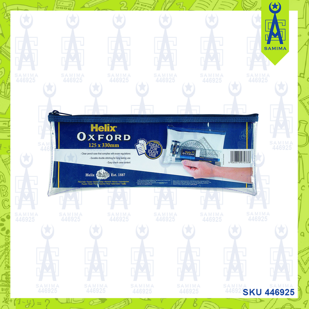 HELIX OXFORD CLEAR PENCIL CASE 120X 330MM 1 'S – Samima