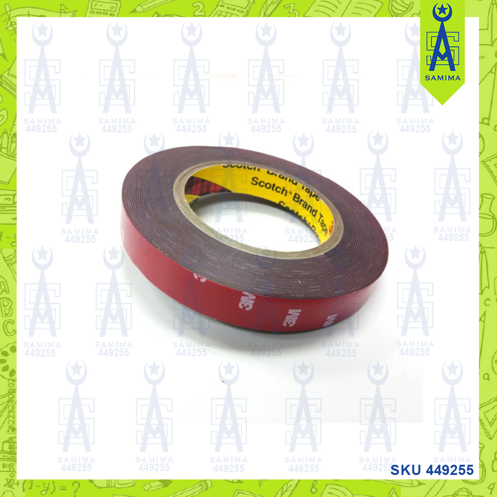 3M ACRYLIC DOUBLE SIDED TAPE 18MM X 9M AT189 – Samima