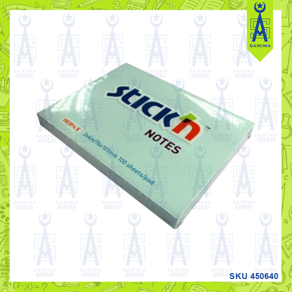 HOPAX 21152 STICK'N NOTES 3 X 4'' 76X101MM BLUE – Samima