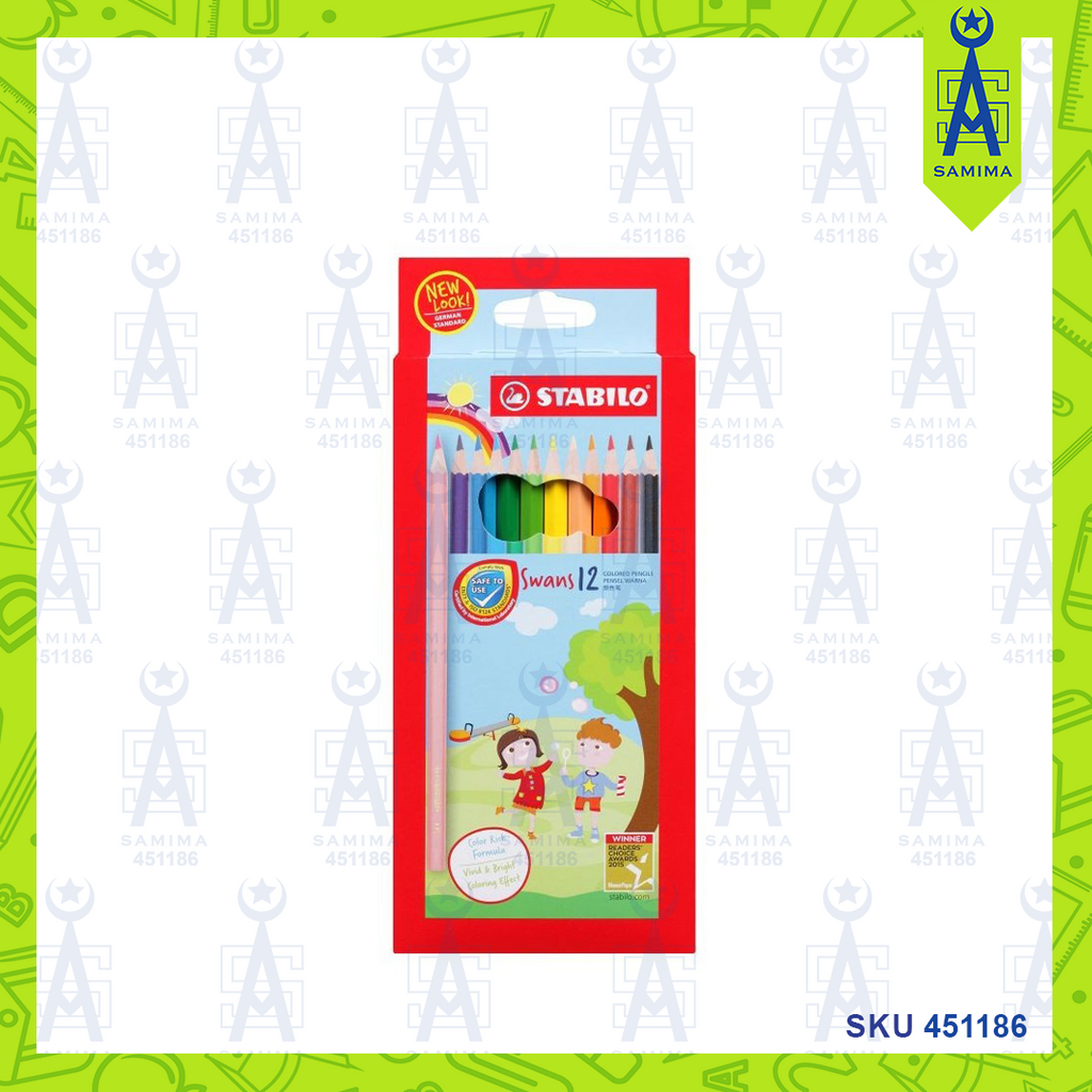 STABILO SWANS 12 VALUE PACK 12'S X 2 PC 18772SG – Samima