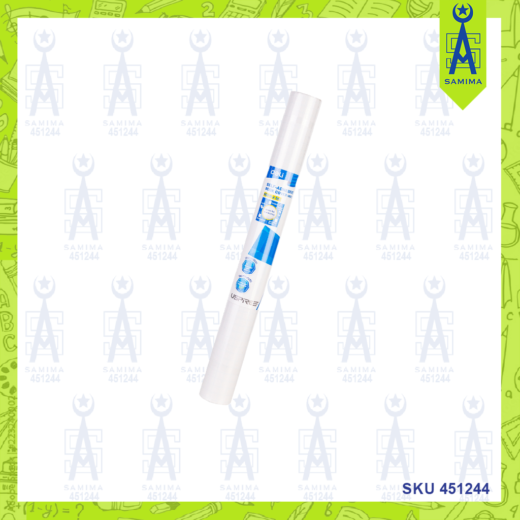 DELI H832 SELF-ADHESIVE BOOK COVER 50CMX5M ROLL – Samima