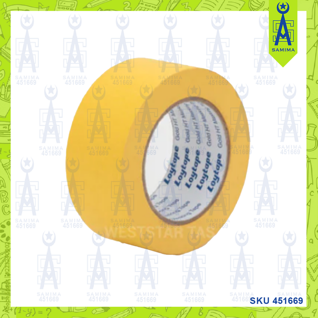 LOY COLOUR HT MASKING TAPE 48MM X 20Y YELLOW – Samima
