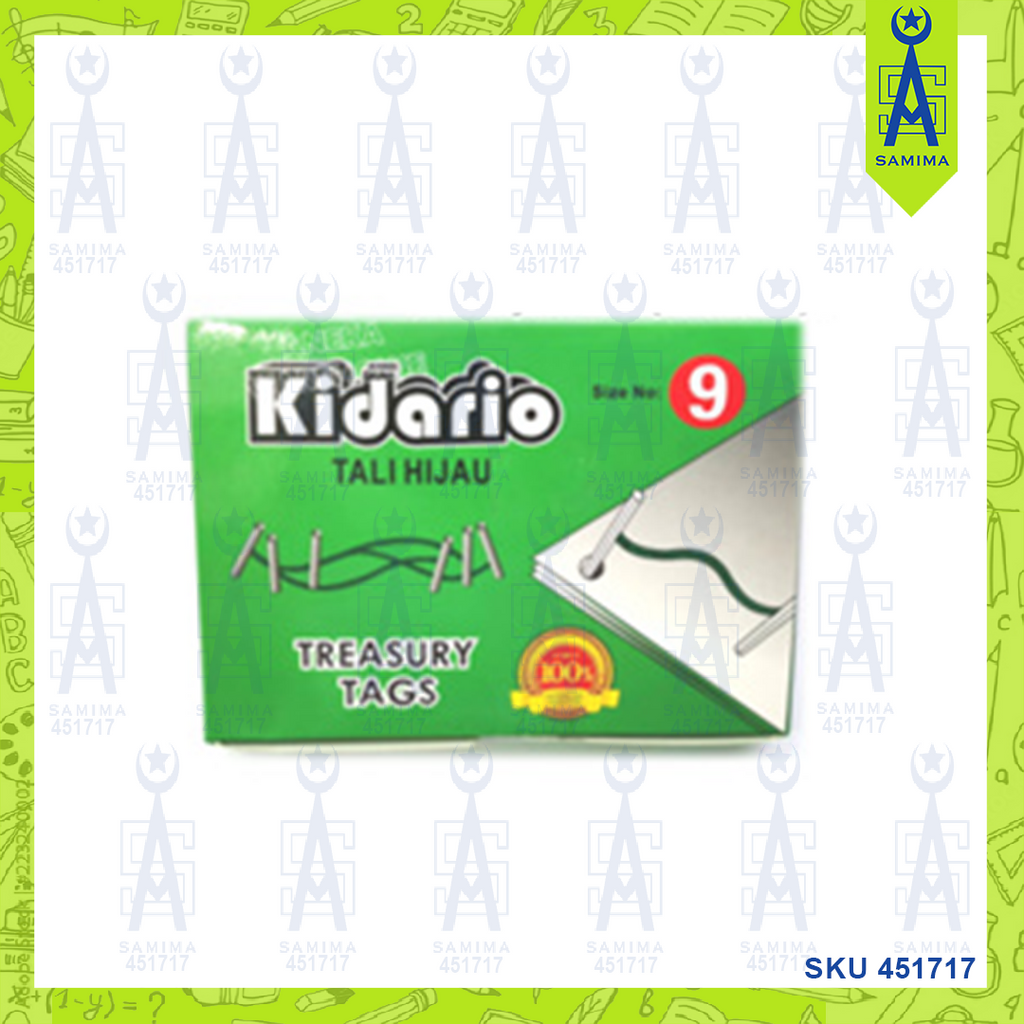 KIDARIO TREASURY TAGS (TALI HIJAU) 100'S NO-9 – Samima