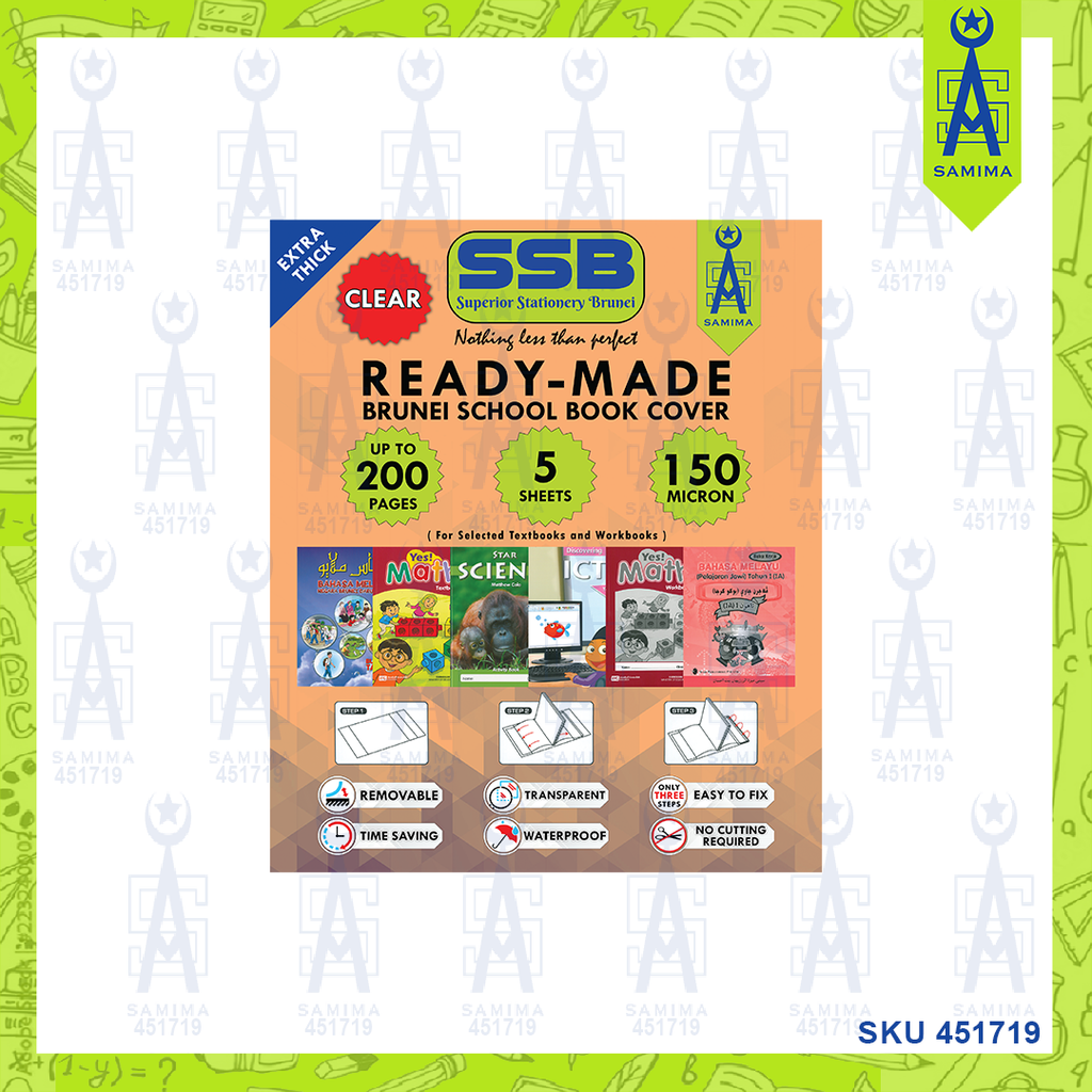 SSB READY MADE BOOK COVER 1'S EXTRA THICK 150MICR – Samima
