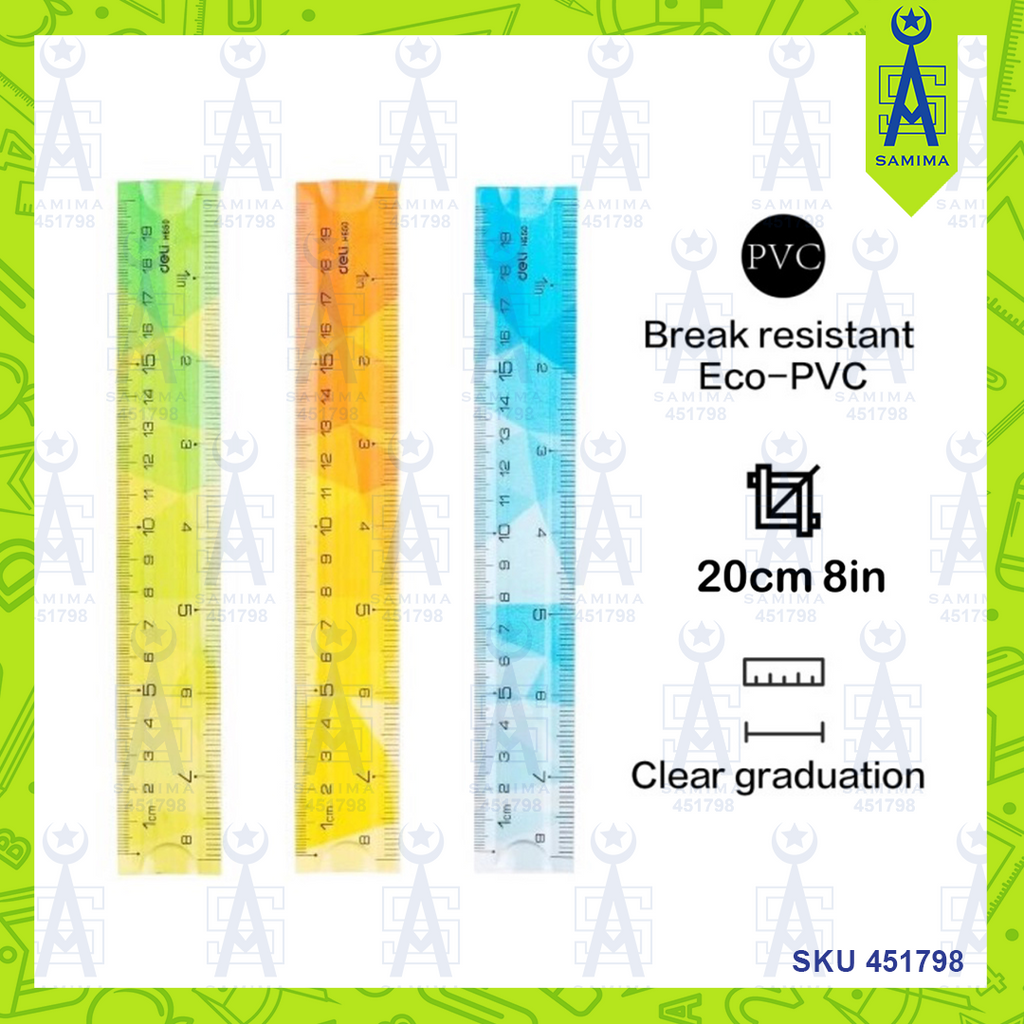 DELI H650 FLEXIBLE RULER 20CM – Samima