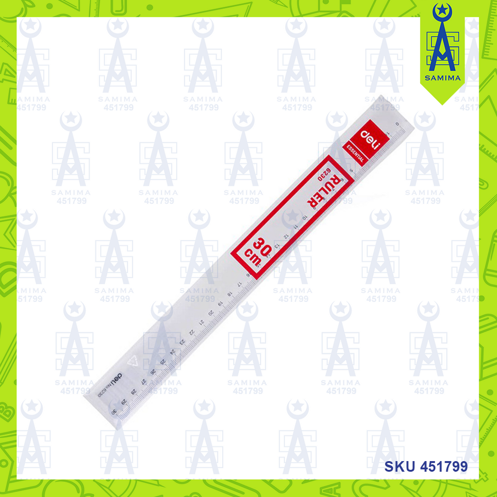 DELI 6230 ACRYLIC RULER 30CM – Samima
