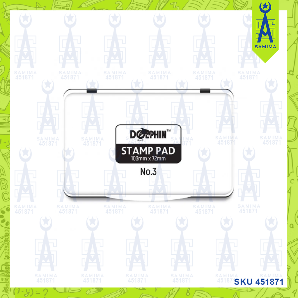 DOLPHIN STAMP PAD NO-3 BLACK – Samima