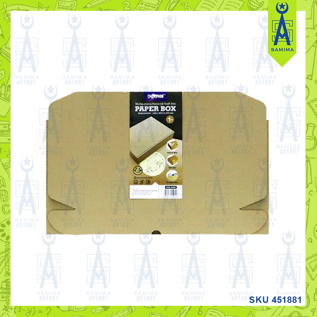 DOLPHIN KRAFT PAPER BOX L315 X W435 X H75MM – Samima