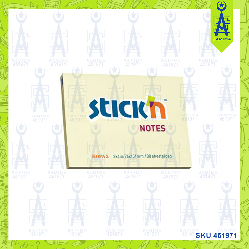 HOPAX 21094 STICK'N NOTE 3 X 4'' – Samima