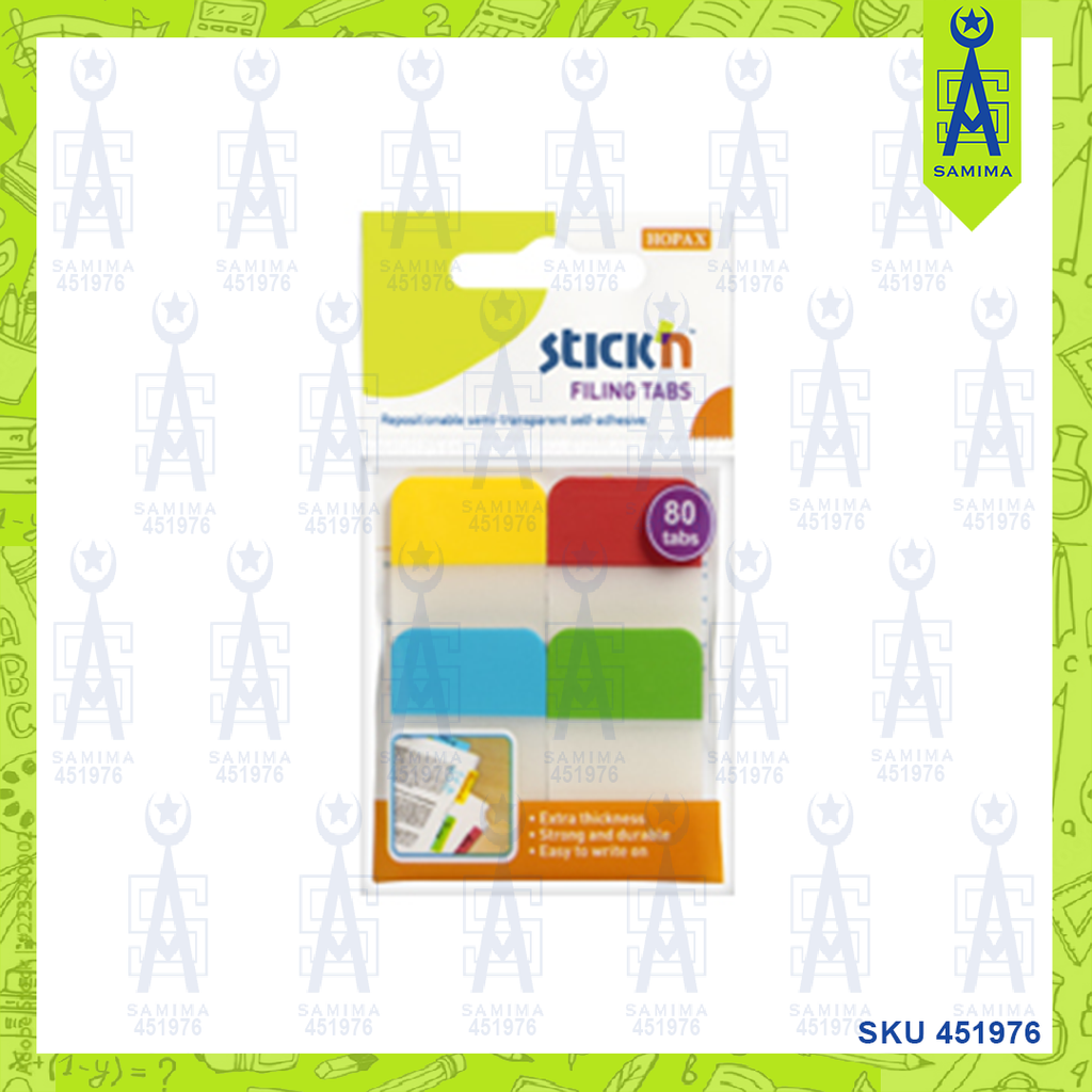 HOPAX 26033 STICK'N FILING TABS 51 X 72MM 8 TABS – Samima