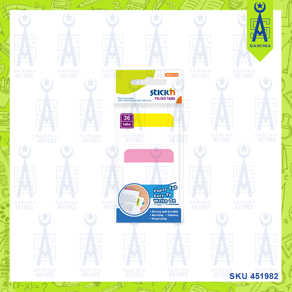 HOPAX 26096 STICK'N FILING TABS 28 X 45M 36 TABS – Samima