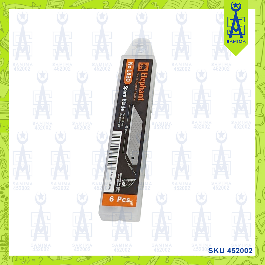 ELEPHANT 1830 CUTTER BLADE 18MM 6'S /BOX – Samima