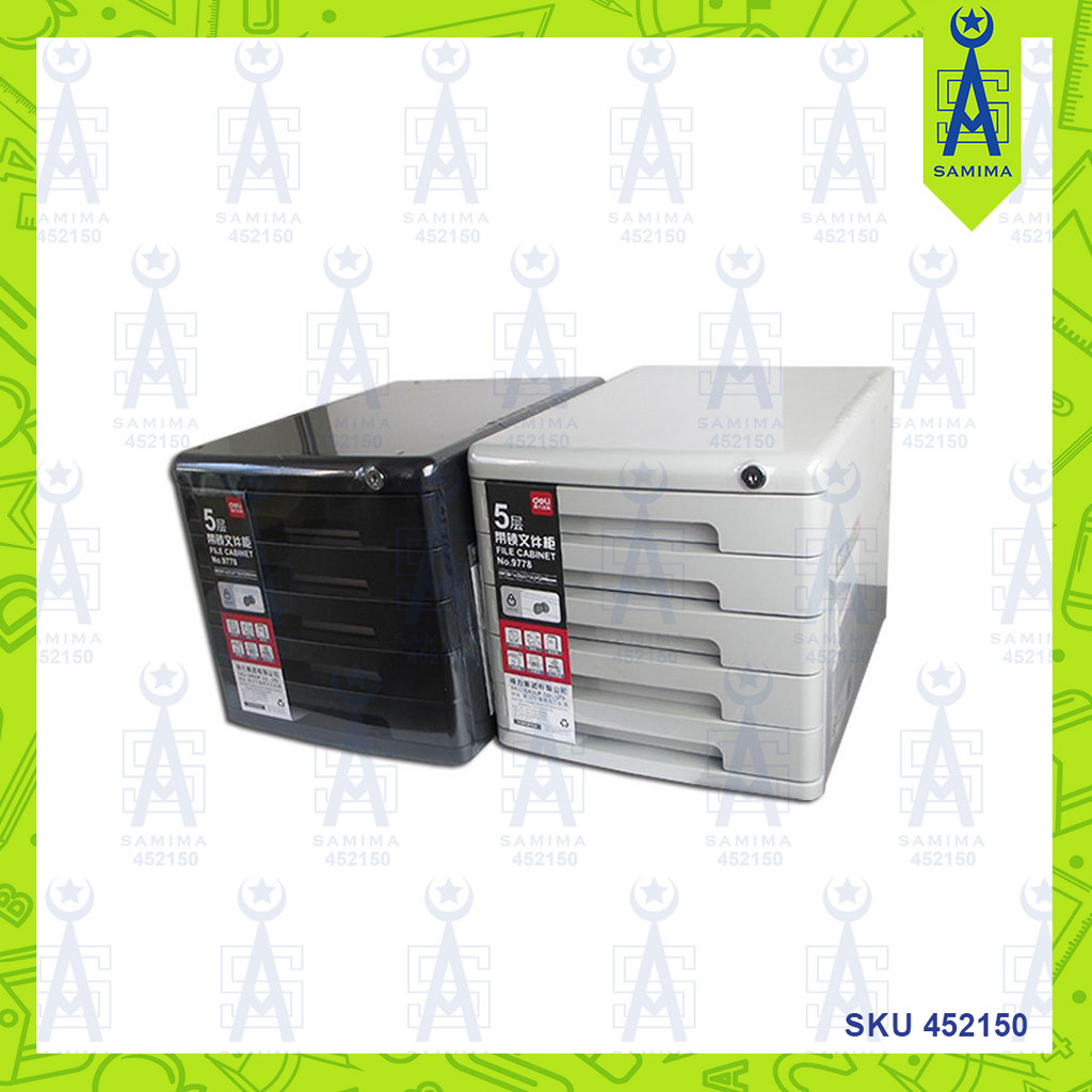 DELI 9778 5 TIER DOCUMENT DRAWER CABINET W/LOCK – Samima