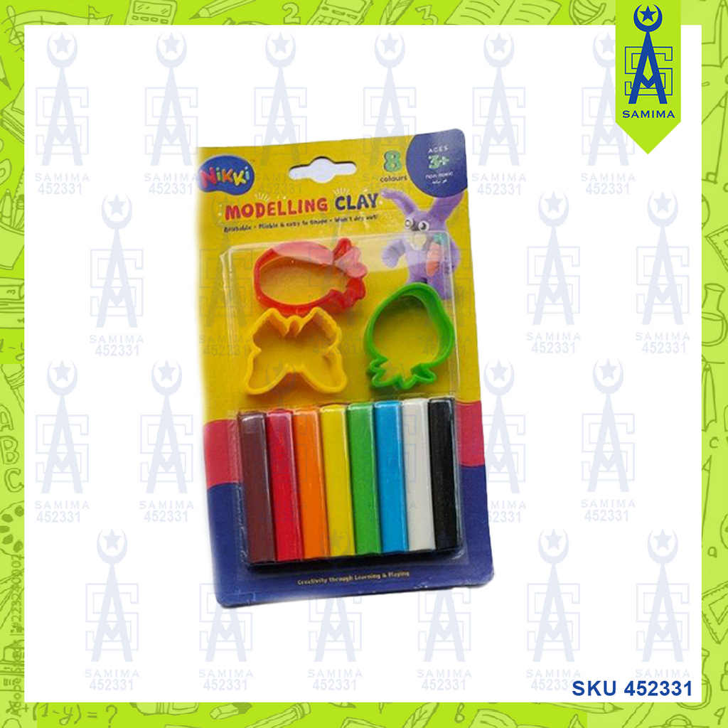 NIKKI LS-15 MODELLING CLAY 8 COLOURS / CARD – Samima