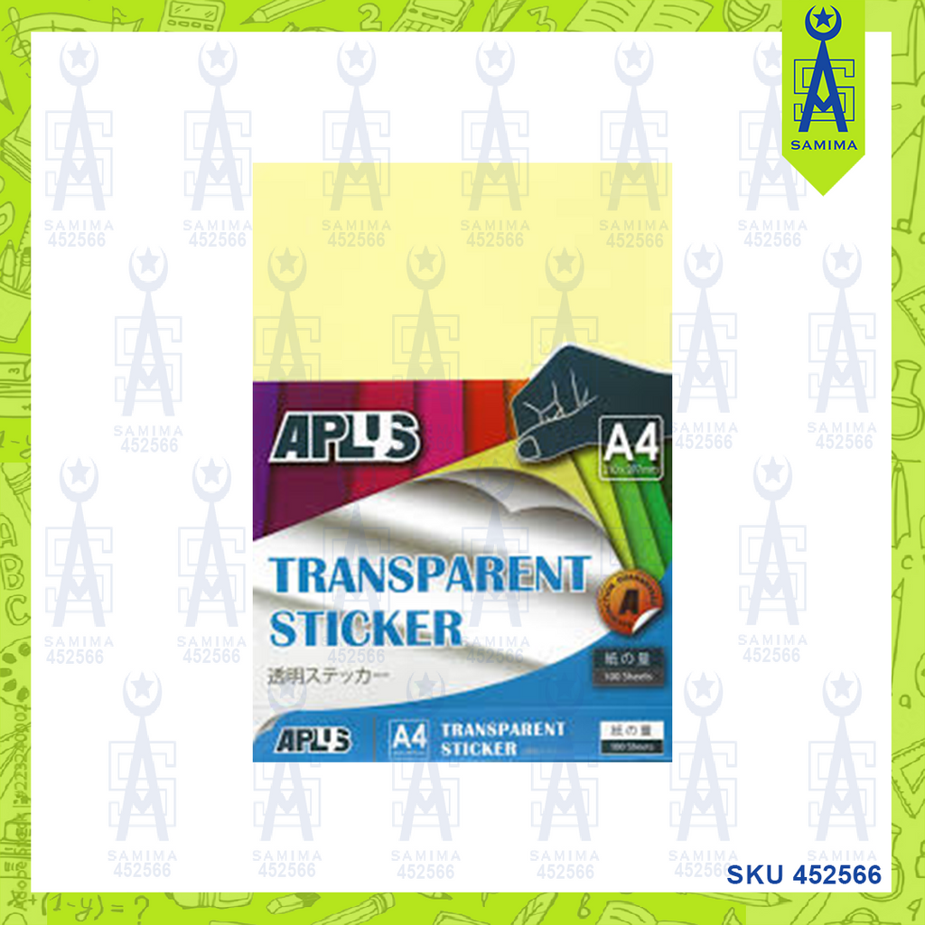 APLUS TRANSPARENT STICKER A3 5 'S – Samima