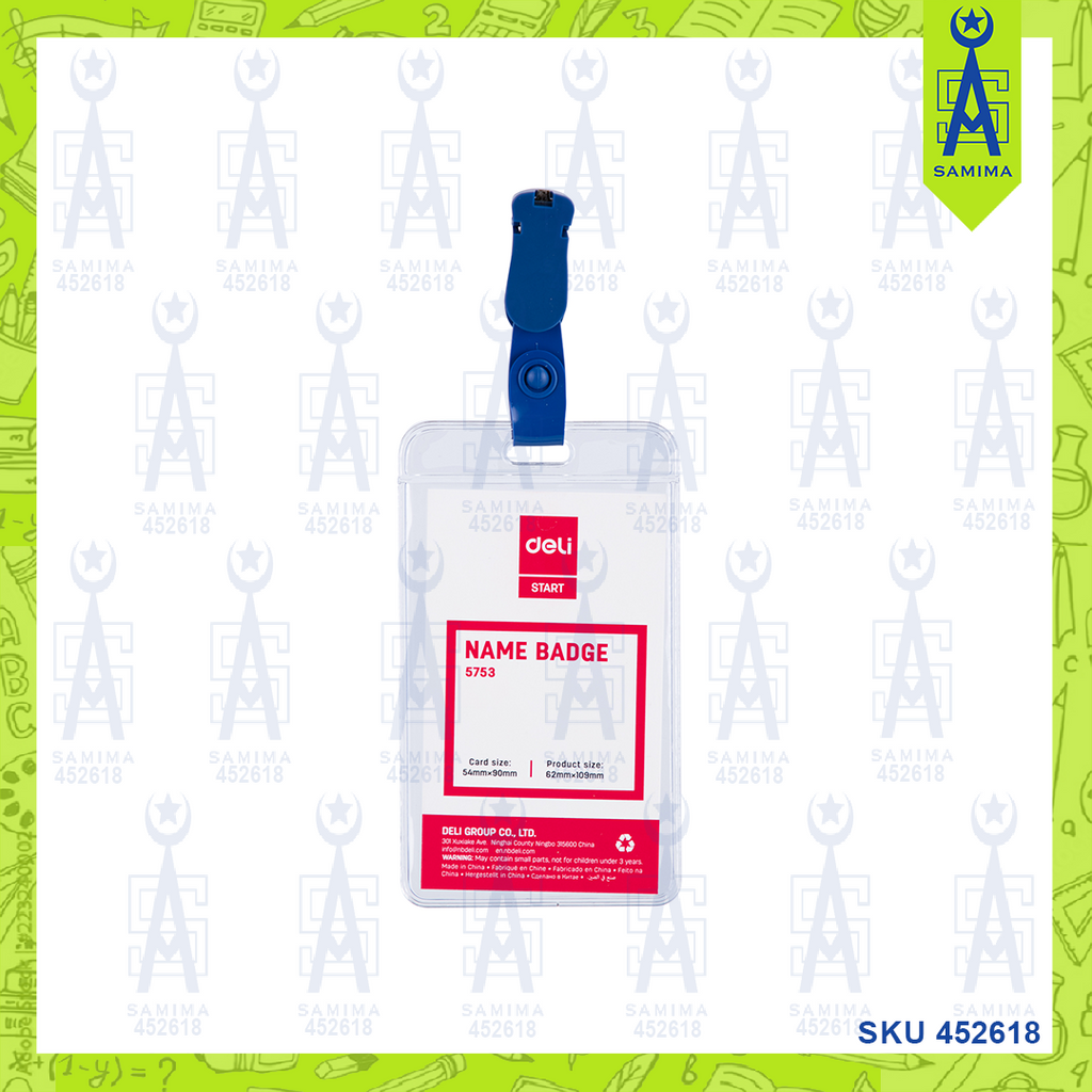 DELI 64832 NAME BADGE W / LANYARD PACK – Samima