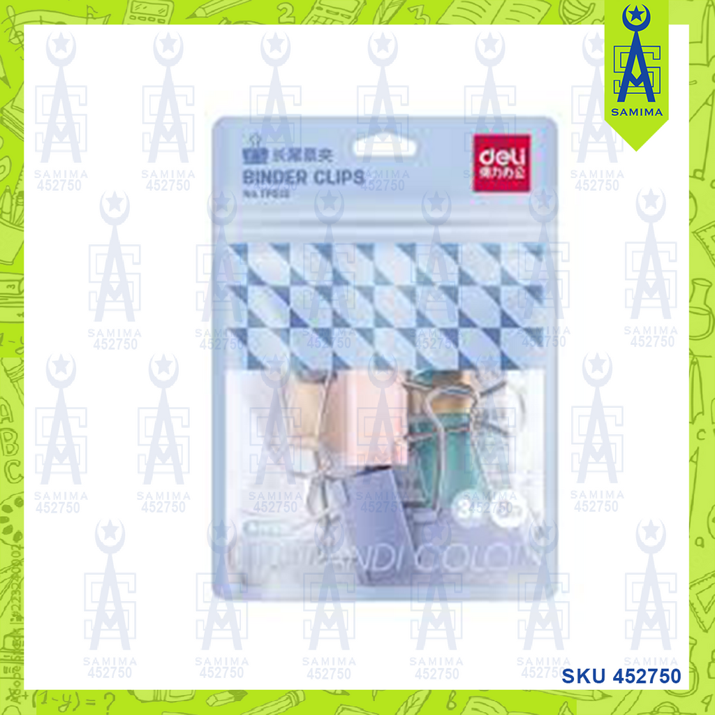 DELI TP513 BINDER CLIPS #3 8'S / PACK – Samima