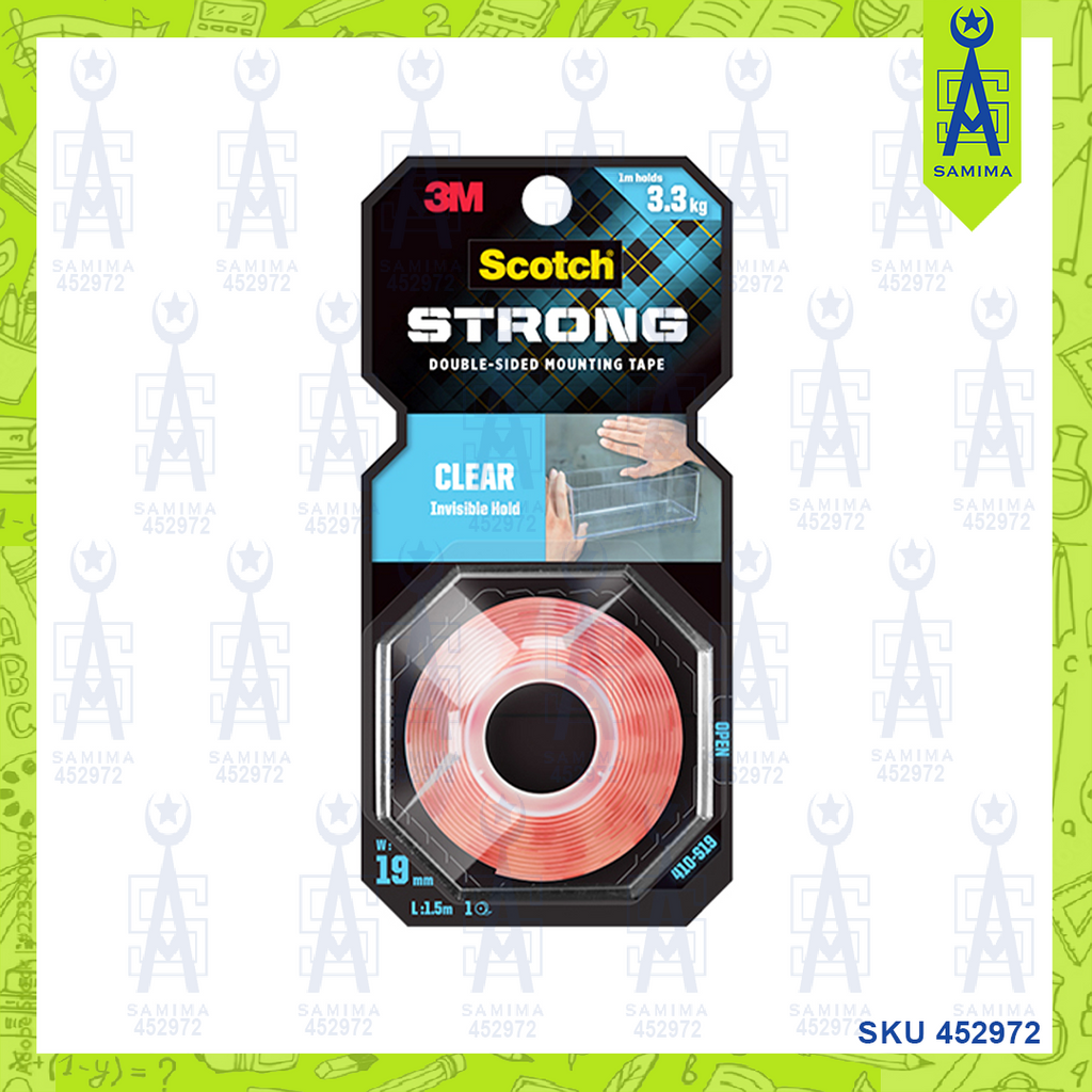 3M 410-S19 19MM CLEAR DOUBLE SIDED MOUNTING TAPE – Samima