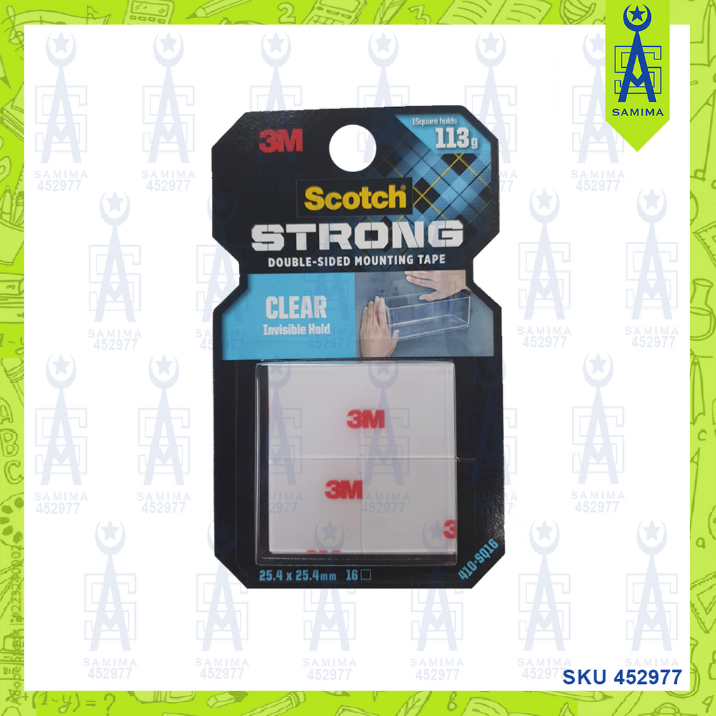 3M 410-SQ16 25.4 X 25.4 SQUARE MOUNTING TAPE – Samima