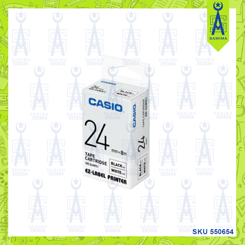 CASIO EZ-LABEL PRINTER TAPE CART 24 MM WHITE – Samima