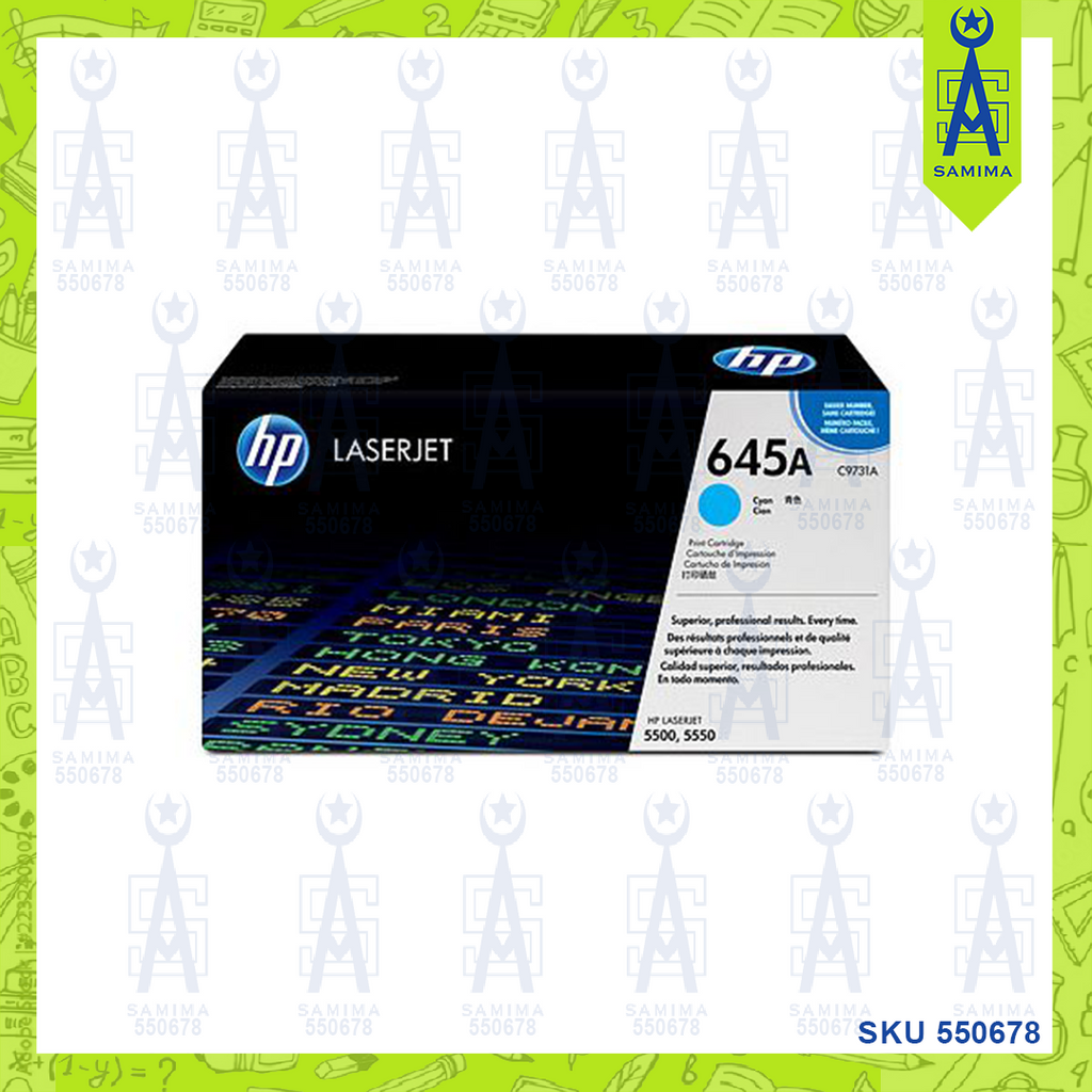 HP 645A TONER CARTRIDGE CYAN C9731A – Samima