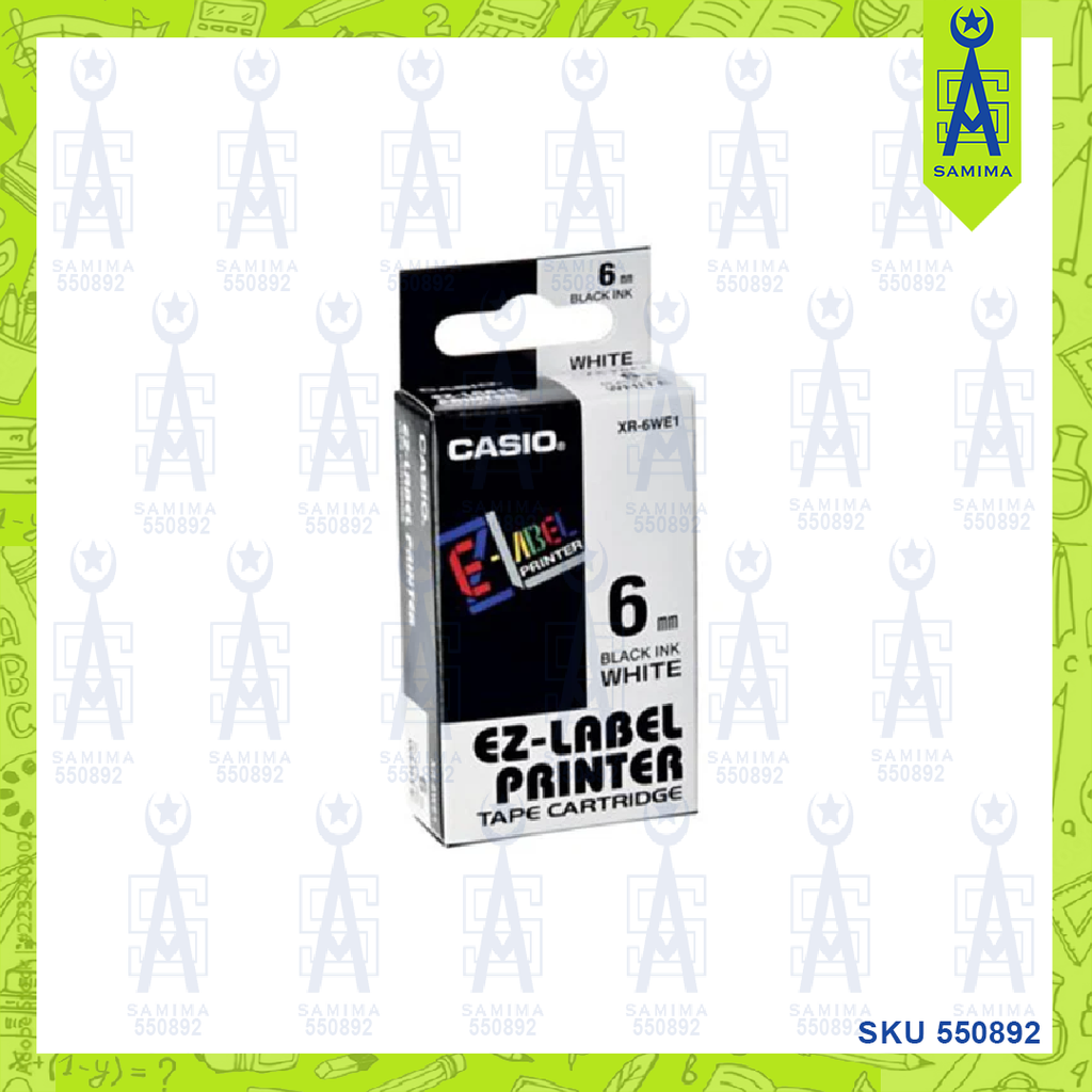 CASIO EZ-LABEL PRINTER TAPE CRT 6MM WHITE – Samima