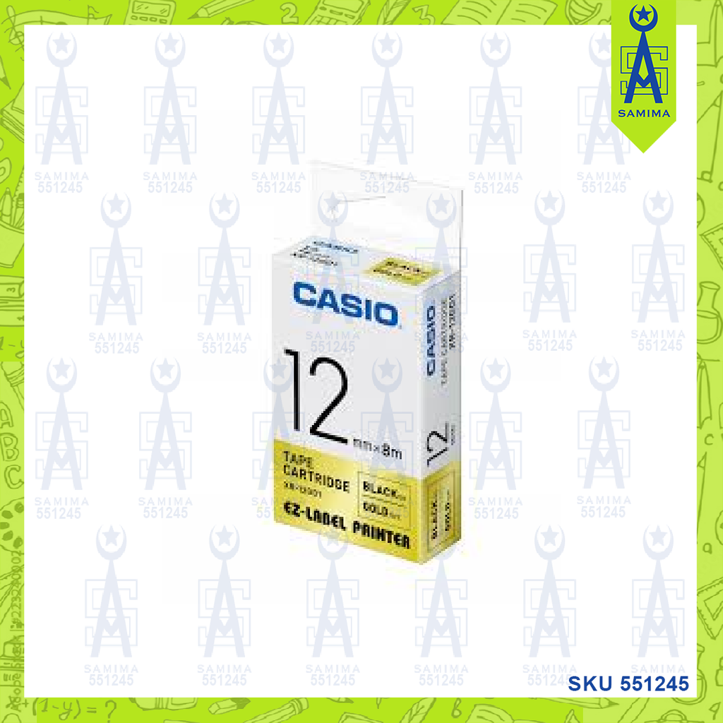 CASIO EZ-LABEL PRINTER TAPE CRT 12MM GOLD – Samima