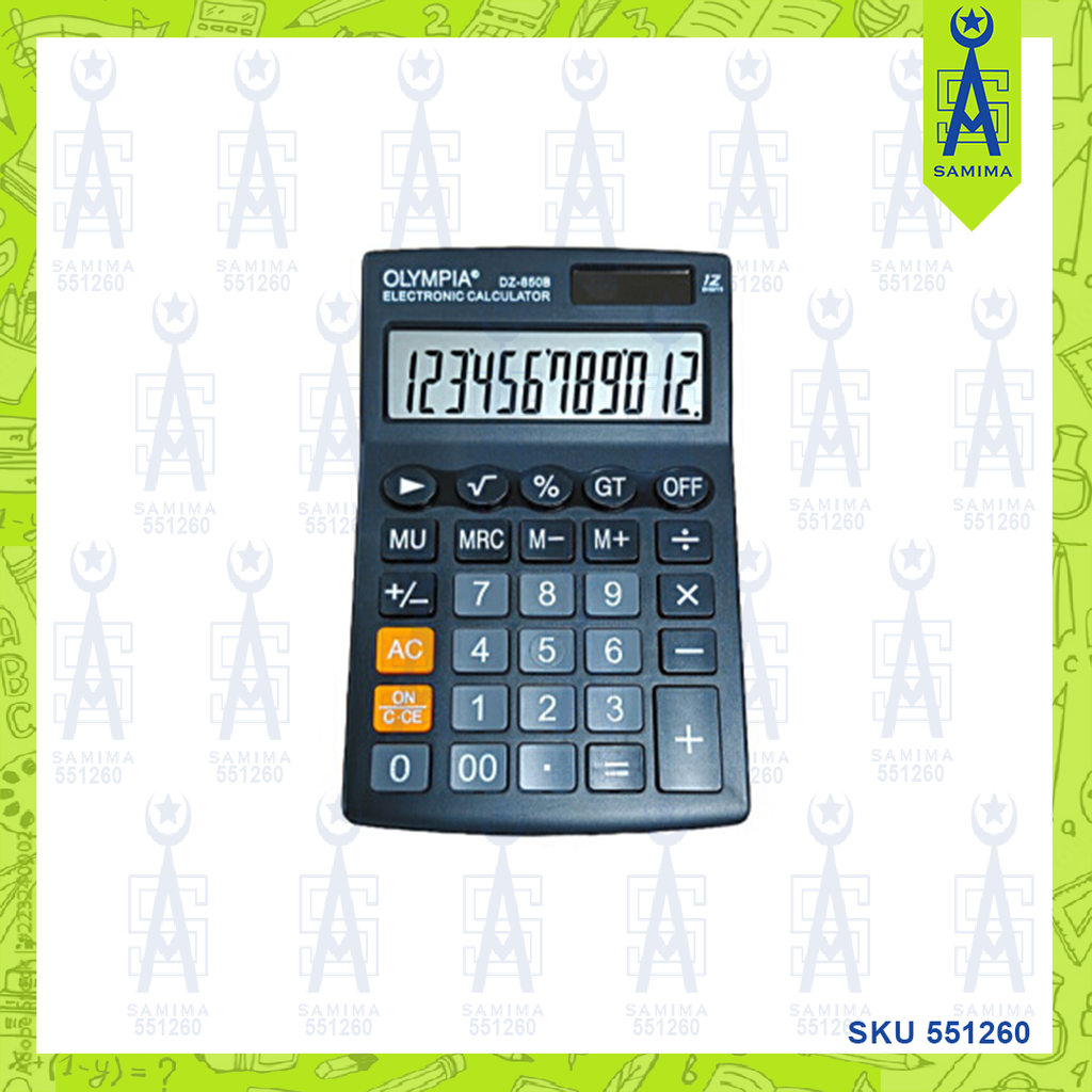OLYMPIA TWO POWER CALCULATOR 12 DIGIT DZ-850B – Samima