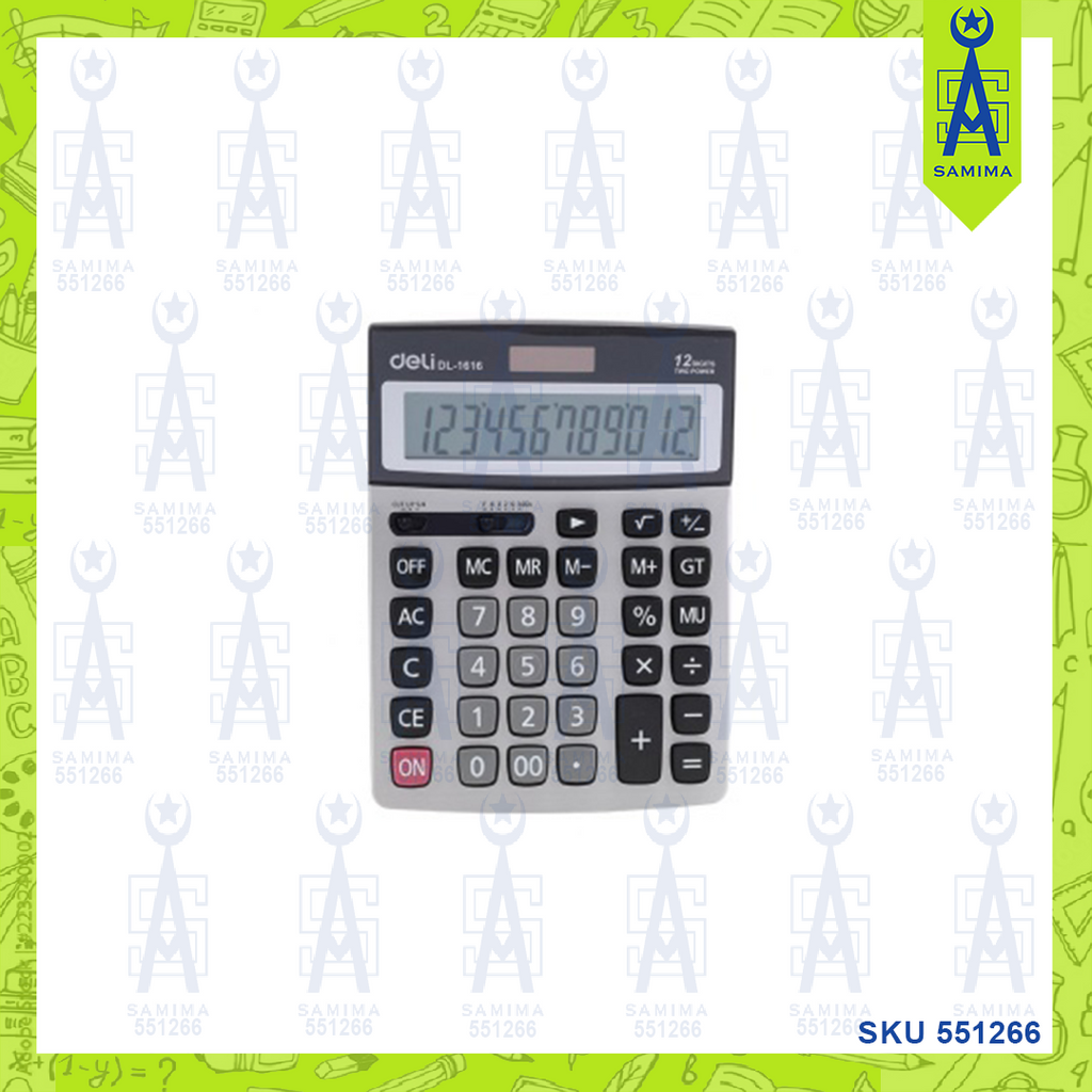 DELI 1616 CORE METAL CALCULATOR 12 DIGIT – Samima