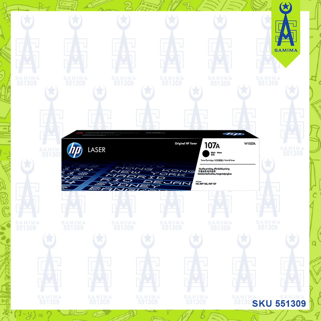hp 107A TONER CARTRIDGE BLACK W1107A – Samima