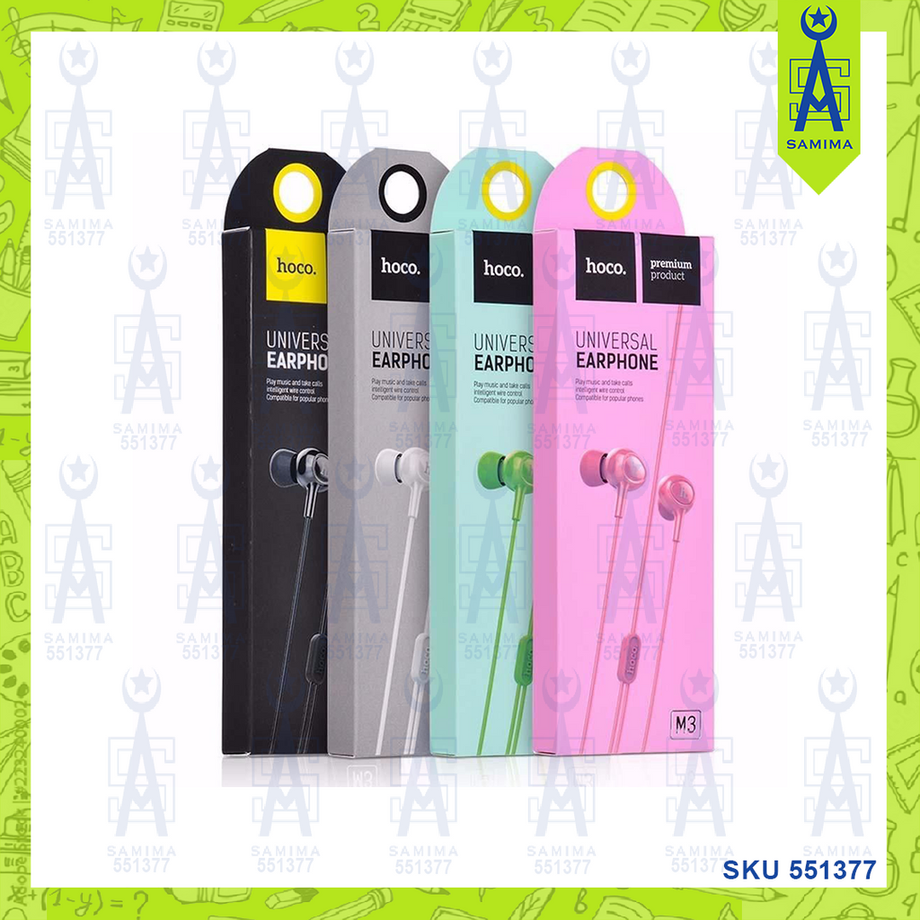 HOCO M3 UNIVERSAL EARPHONE ASST. COLORS – Samima