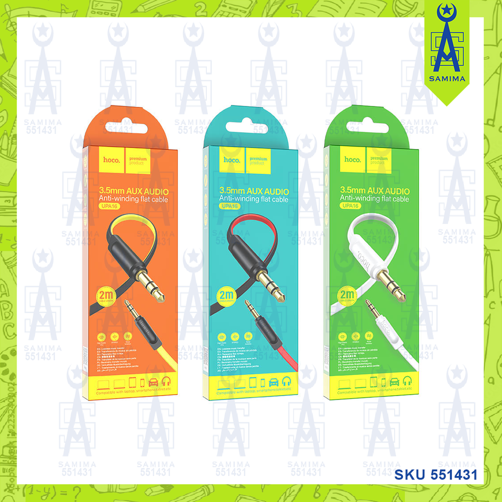 HOCO UPA16 AUX AUDIO CABLE (L=2M) MIX COLOURS – Samima