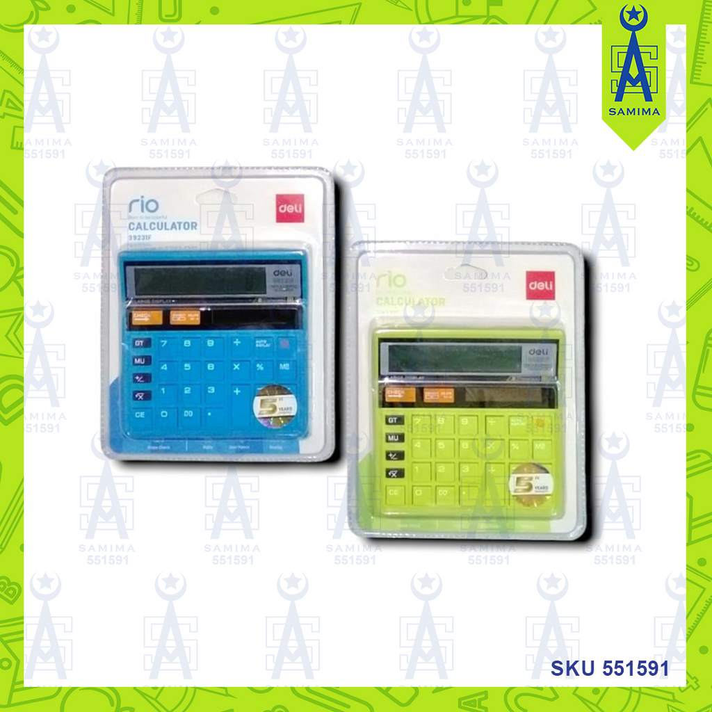 DELI 39231F RIO RE CHECK CALCULATOR 12 DIGIT – Samima