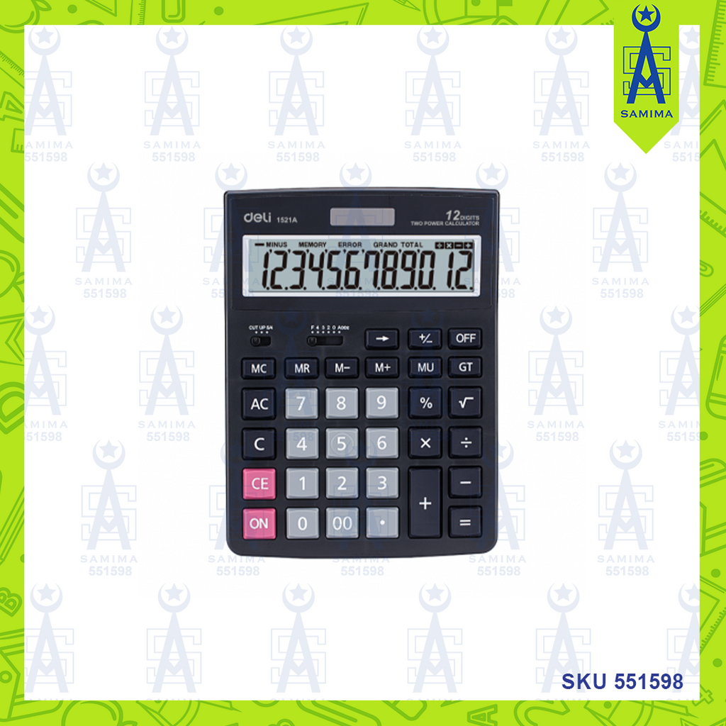 DELI 1521A CALCULATOR 12 DIGIT / PACK – Samima