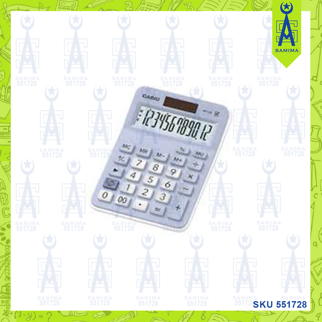 CASIO MX-12B L/BLUE 12 DIGIT WAY POWER CALCULATOR – Samima