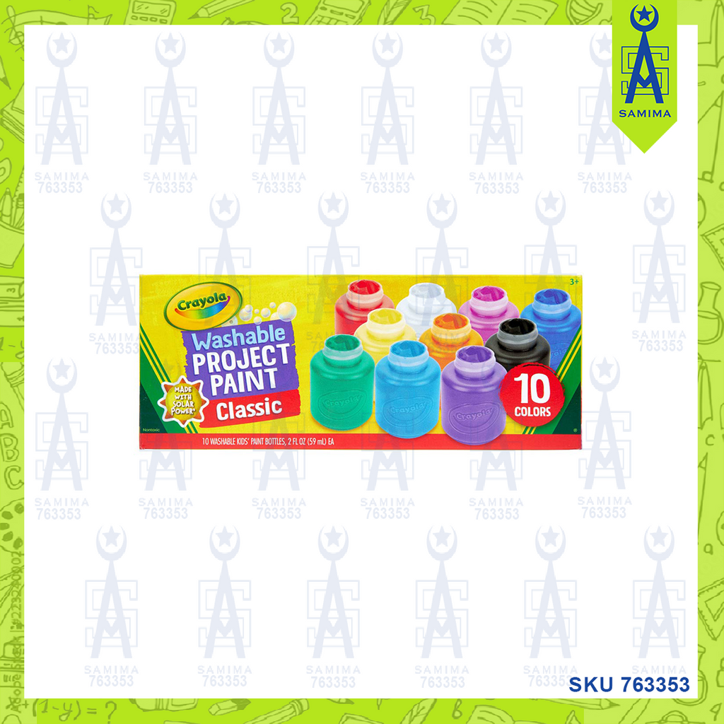 CRAYOLA WASHABLE PROJECT PAINT CLASSIC 10'S X 59ML – Samima