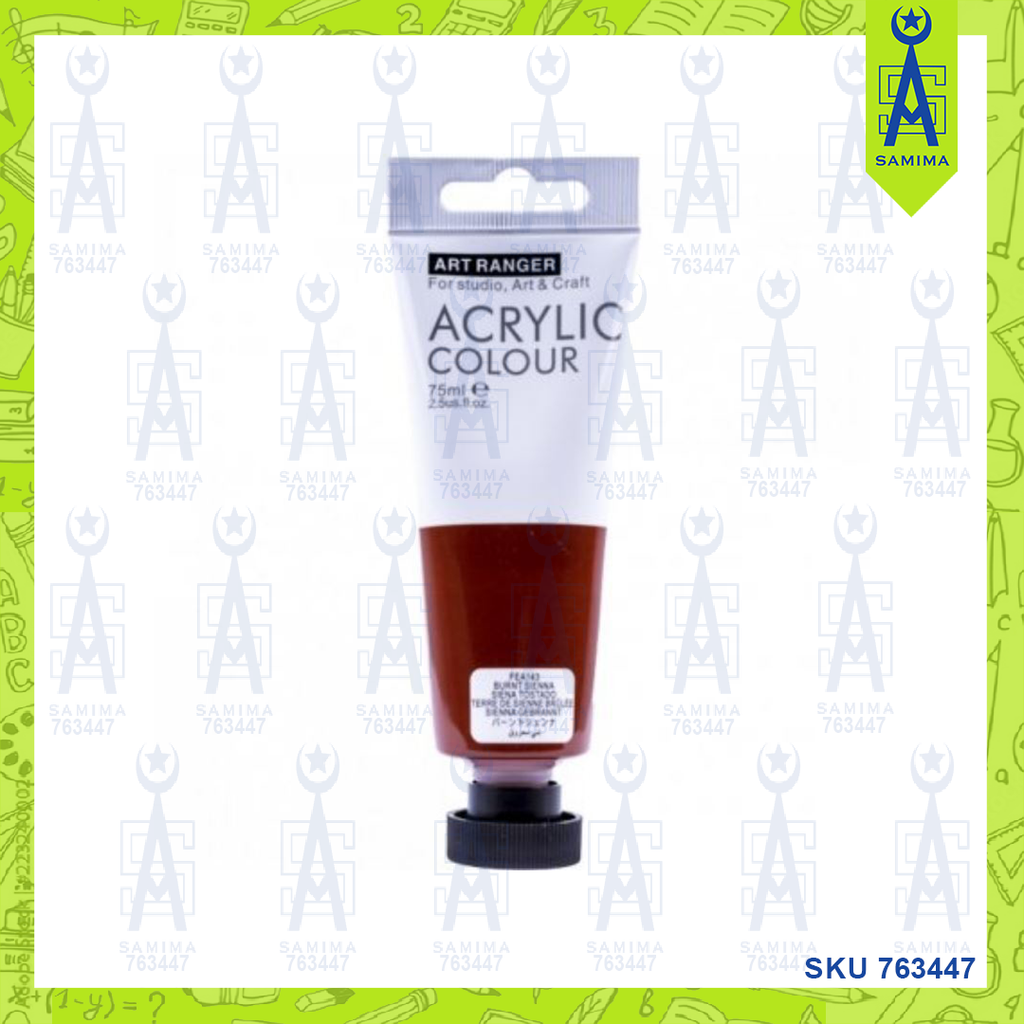 ART RANGER ACRYLIC COLOUR TUBE 75ML BURNT SIENNA – Samima